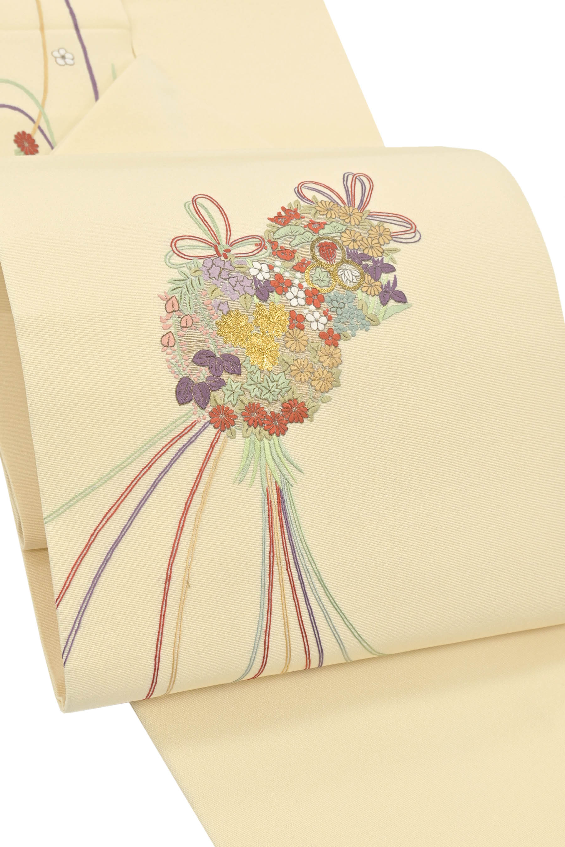 着物正絹 名古屋帯 刺繍入り (O0201比較的美品 逸品 希少!巨匠 着物正絹 名古屋帯 刺繍入り (O0201比較的美品 逸品 希少!巨匠
